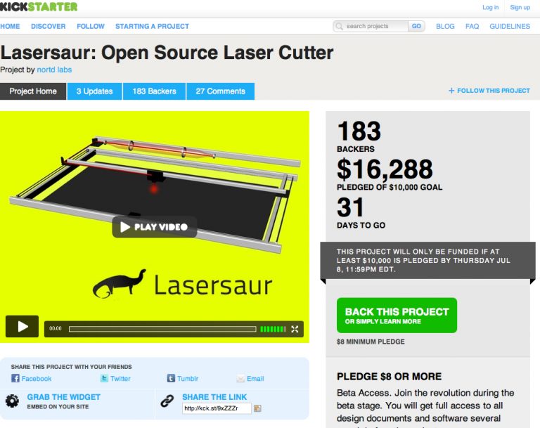 Open source laser cutter